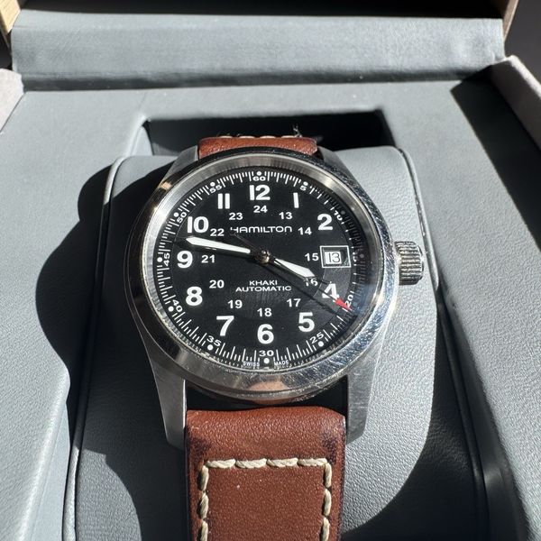 Hamilton Khaki Field Automatic Black Dial H70455533 | WatchCharts ...