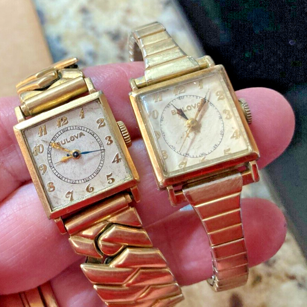 2 Vintage Bulova Doctors Watches For Repair No Reserve Auction ...