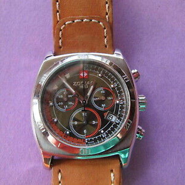 Zodiac Men's Desert Master Chronograph Strap Watch ZO7009 NO RESERVE ...