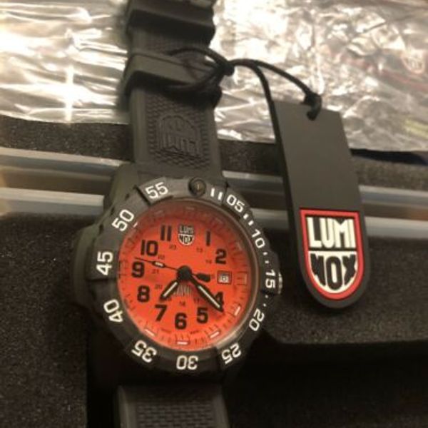Luminox Men's Scott Cassell UVP Orange Dial Strap Quartz Watch XS.3509 ...