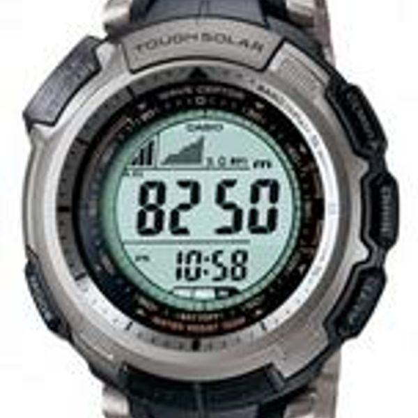 FS Casio Protrek Tough Solar Titanium PRG-110T-7VDR PRG110T PRG110T-7V Triple Sensor Watch ...