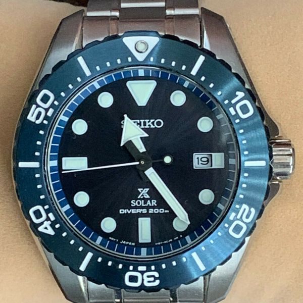 Seiko Prospex 200M Titanium Solar Blue Ref. SBDJ011 | WatchCharts ...