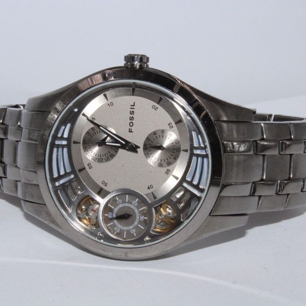 MEN'S TWIST FOSSIL Semi-Automatic Watch Wrist Watch WORKS / NEEDS ...