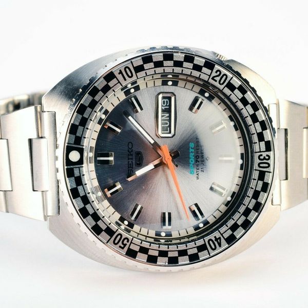 Rare Vintage Seiko Rally 6119-7173 Sport 5 Day Date Automatic S.Steel ...