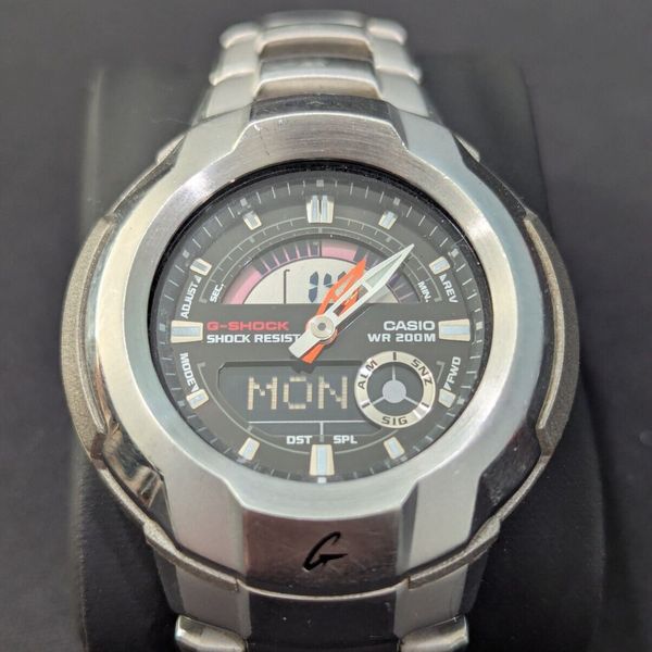 Rare Vintage Menâ s CASIO G-Shock G-Steel Cockpit World Time Watch (G ...