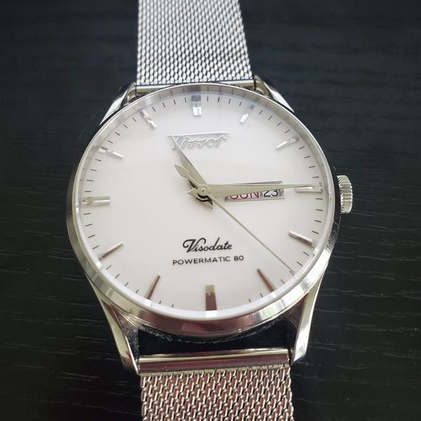 Tissot Heritage Visodate Powermatic 80 Dial Watch, Steel, Automatic ...