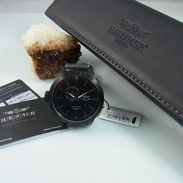 Haemmer noblica automatc Limited Edition Black Glass Bottom Mens Watch ...
