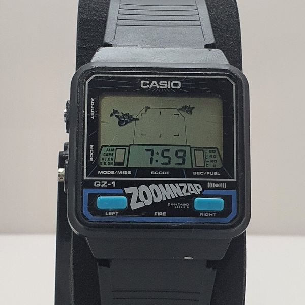 Rare!!! Vintage Casio GZ-1 Zoomnzap Digital Game Japan Made Men's Watch ...