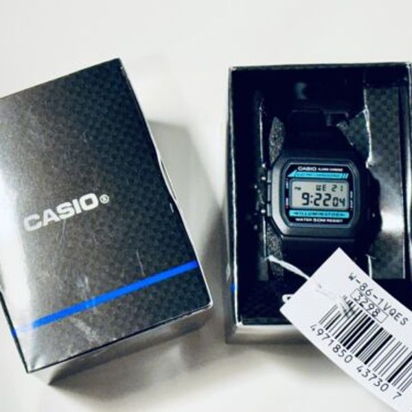 New Discontinued Casio W-86 Digital Watch Alarm Chrono Illuminator ...