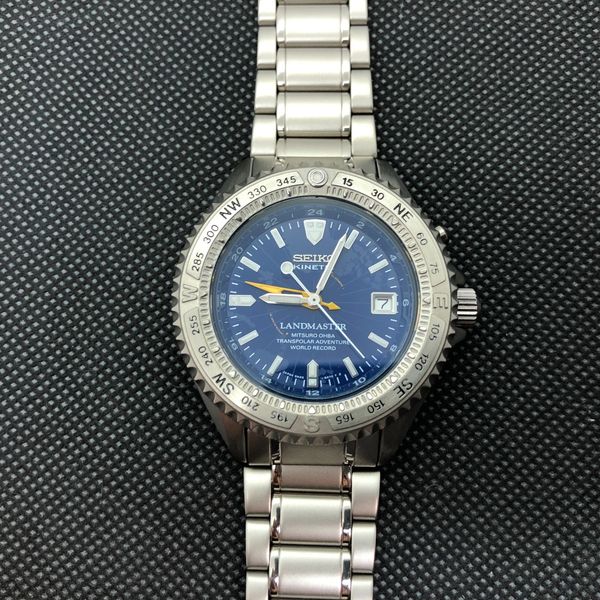 [w2235] SEIKO LANDMASTER 5M45-6A01 All original MITSURO OHBA KINETIC w ...