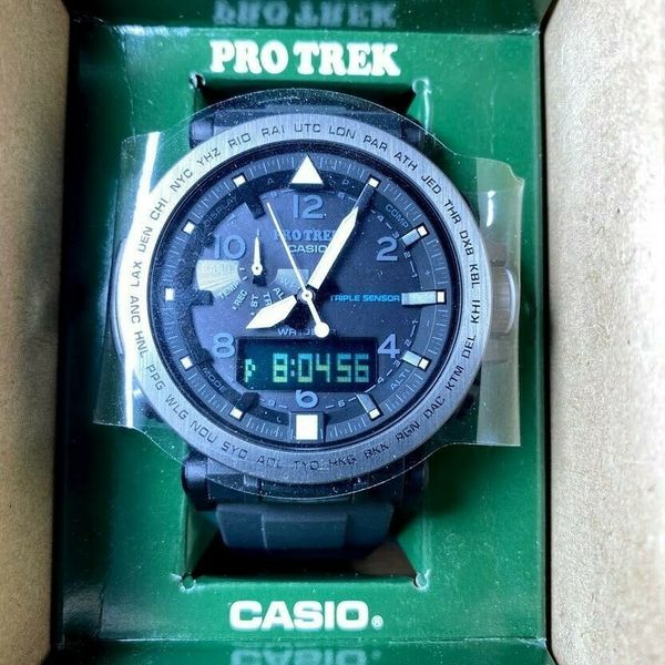 Casio PRO TREK PRG 650Y-1 Night Safari Triple Sensor Tough Solar Men's ...