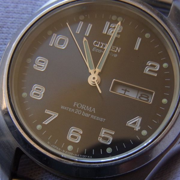 JUNK! CITIZEN FORMA ECO DRIVE NO CROWN E100-H26736 CK WATCH JUNK ...