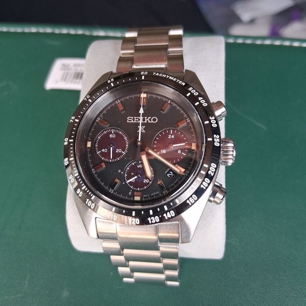 SEIKO Prospex Speedtimer Solar Chronograph Black Dial Men's Watch ...