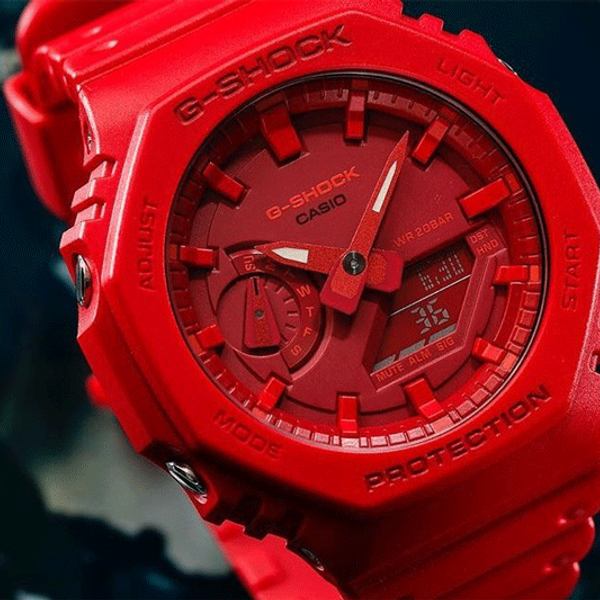 Casio G-Shock GA-2100-4A LIMITED EDITION RED Analog Digital Men's Diver ...
