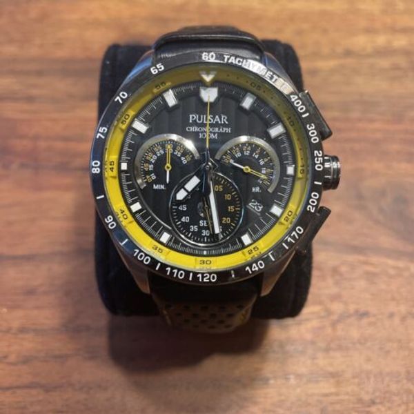Pulsar Chronograph 100m Men’s Watch Black - Model 3D0373 | WatchCharts ...