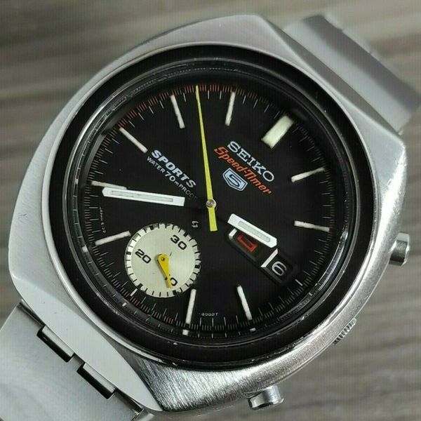 1970s VINTAGE SEIKO SPEED-TIMER 5,CHRONOGRAPH S/S AUTOMATIC MENS WATCH ...