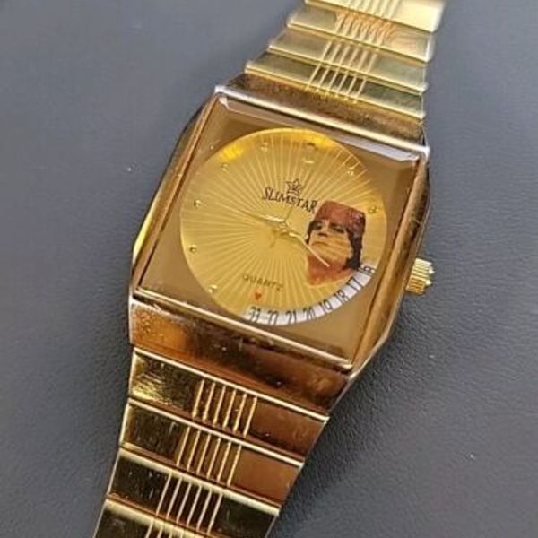 *RARE* Muammar Gaddafi Vintage 1980s Slimstar Gold Plated Watch, Seiko ...