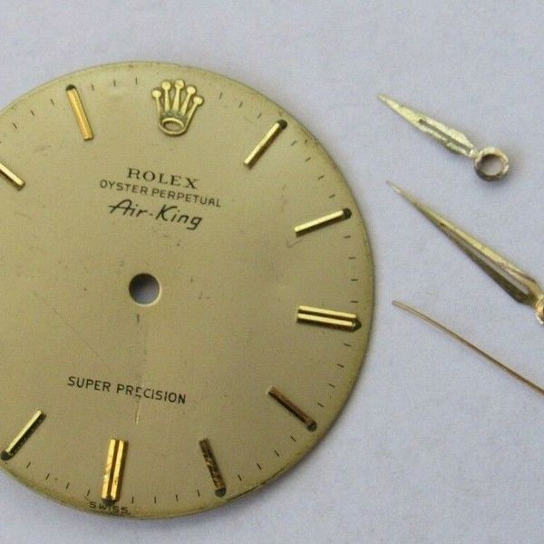 1960 ROLEX 5506 AIR KING WATCH DIAL & DAUPHINE HAND SET AIRKING SUPER ...