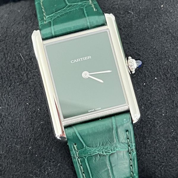 [WTS] Cartier Tank Must - green boutique edition (+ B&P) | WatchCharts