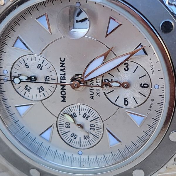 New Montblanc 7034 Meisterstuck Chrono 41mm Auto Steel Mens Watch ...