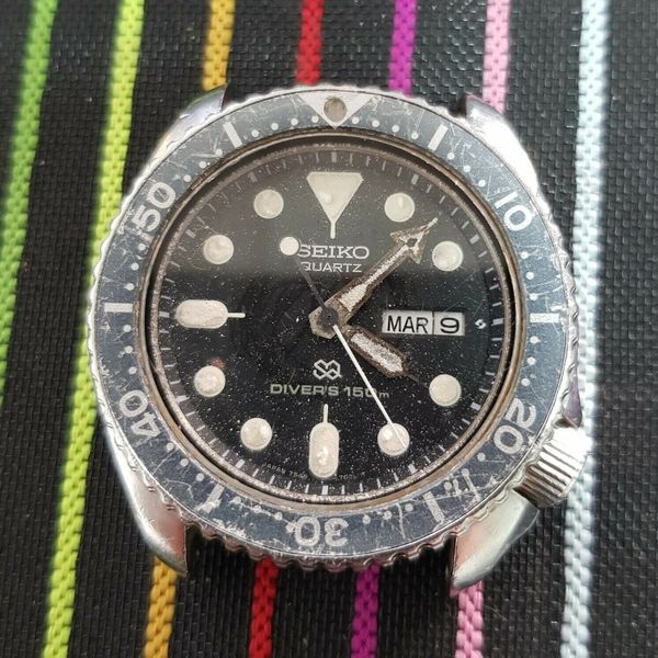 SEIKO 7548-7000 DIVERS 150m VINTAGE QUARTZ WATCH-for parts/repair ...