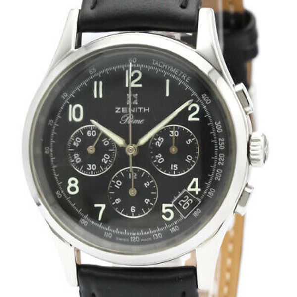 Polished ZENITH Prime Chronograph Steel Hand-Winding Watch 01.0010.420 ...
