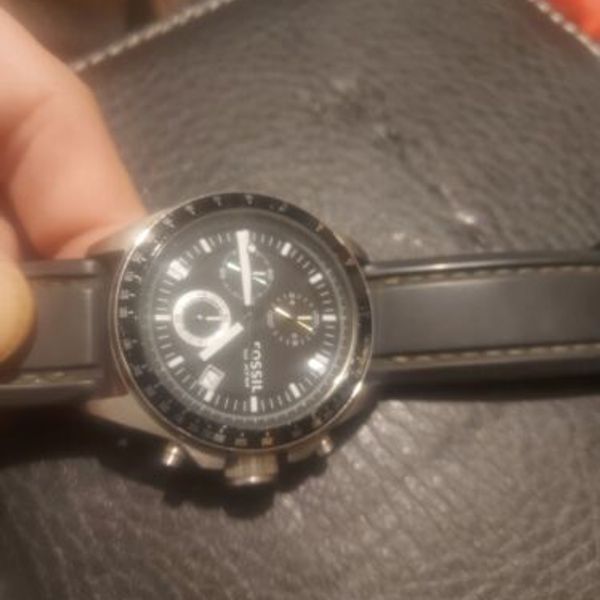 Military Style Fossil Decker Chrono Mens Watch Very Good Condition ...