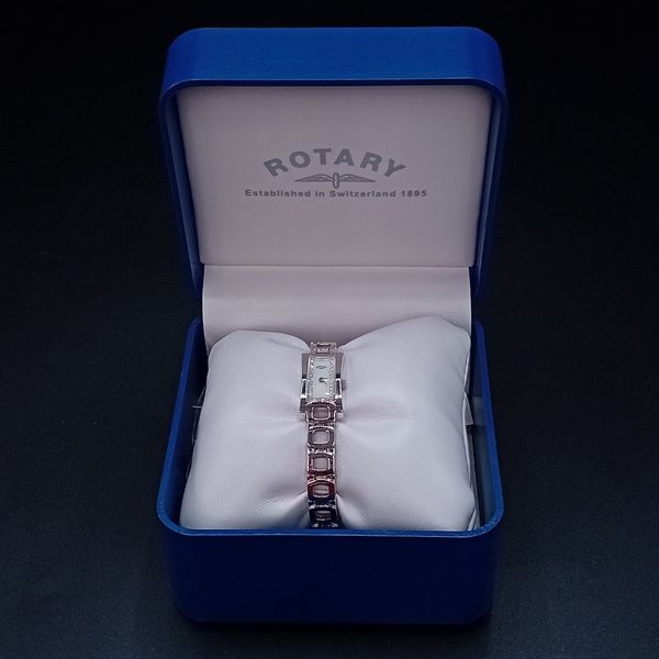 Rotary Womens Watch Silver Tone Quartz Analogue Boxed FLT22-TT ...