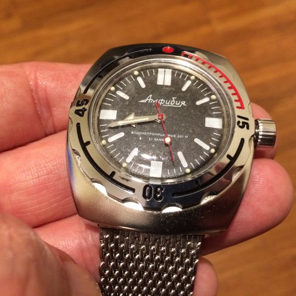 FS: Vostok Amphibia on Mesh Bracelet | WatchCharts Marketplace