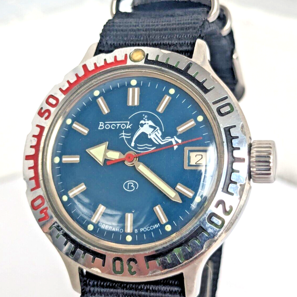 Vostok Amphibian SCUBA DUDE Blue Dial Automatic Watch Mens ...