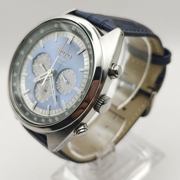 SEIKO Chronograph Solar V175-0EN0 Date SS Men's Watch | WatchCharts ...
