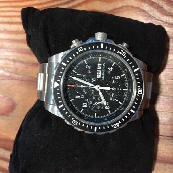 Marathon WW194014 CSAR Pilot Automatic Watch with Tritium - Silver ...