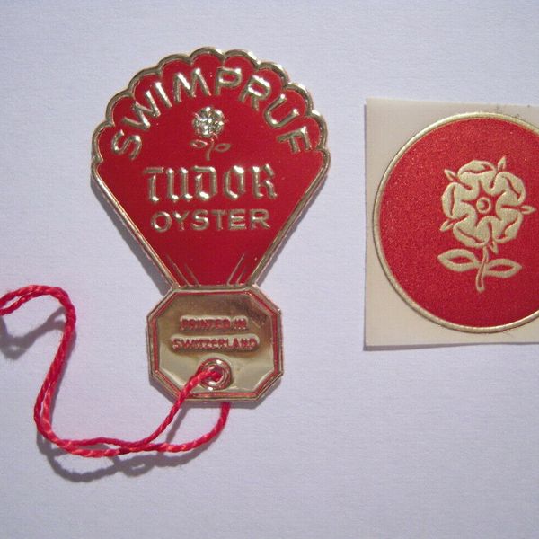 VINTAGE TUDOR OYSTER SWIMPRUF RED TAG 60S' &TUDOR CASEBACK STICKER FOR ...