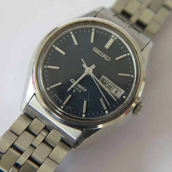 Gent's Vintage SEIKO Quartz 3003 Wristwatch - 3863-7049 - Blue Dial ...
