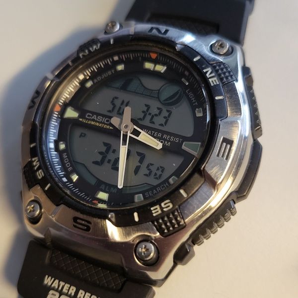 Casio AQW-100 - Tide Graph, Moon Graph, Ana-digi Illuminator Watch ...