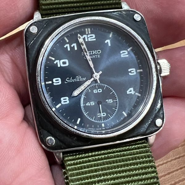 Vintage Seiko Bell & Ross Silverwave cockpit 2628-0040 Rare Retro ...