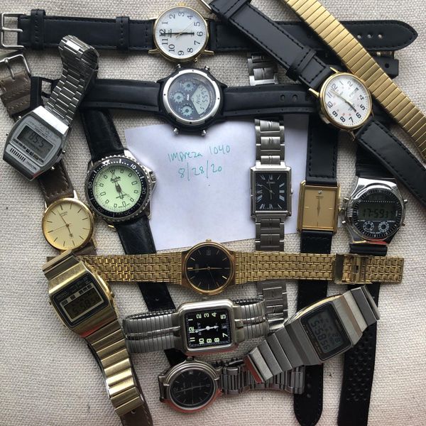 [WTS] Seiko Watches (black Roman numeral “Cartier”, gold tone tank, 2 ...