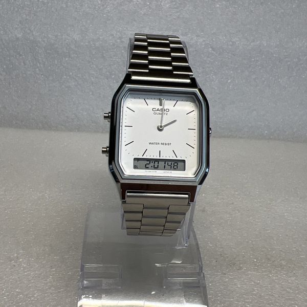 Casio Mens Silver Analog & Digital Retro Watch. AQ-230. | WatchCharts ...