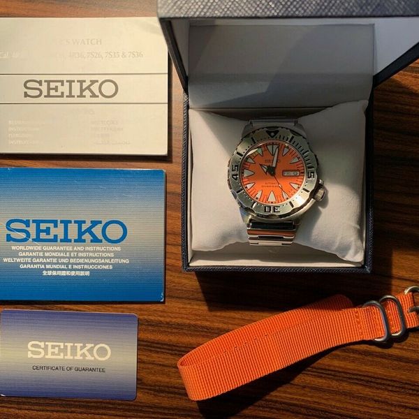 Seiko SRP309-J1 Dive Watch ‘Orange Monster' 2nd Generation, Great ...