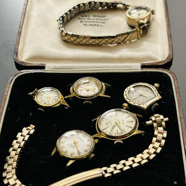 Vintage Working Ladies Watchheads Inc Omega Welsbro Levicta Numa Timor ...