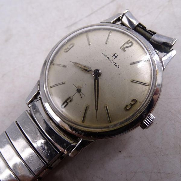 Vintage Men's Wristwatch Hamilton Stainless Steel Retro Watch Mid ...