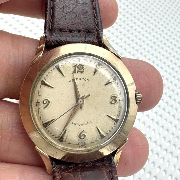 1955 HAMILTON AUTOMATIC cal. 661 ORIGINAL DIAL 10K GOLD FILLED ...