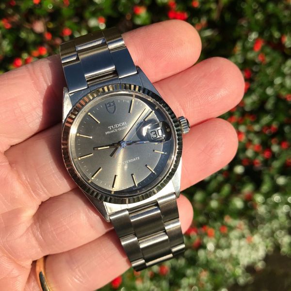 Stunning vintage 1980's Tudor 91514 Prince quartz Oysterdate grey dial ...