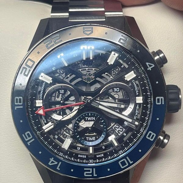 TAG HEUER Carerra Chronographâ Batmanâ -45mm Full Set - CBG2A1Z.BA0658 ...