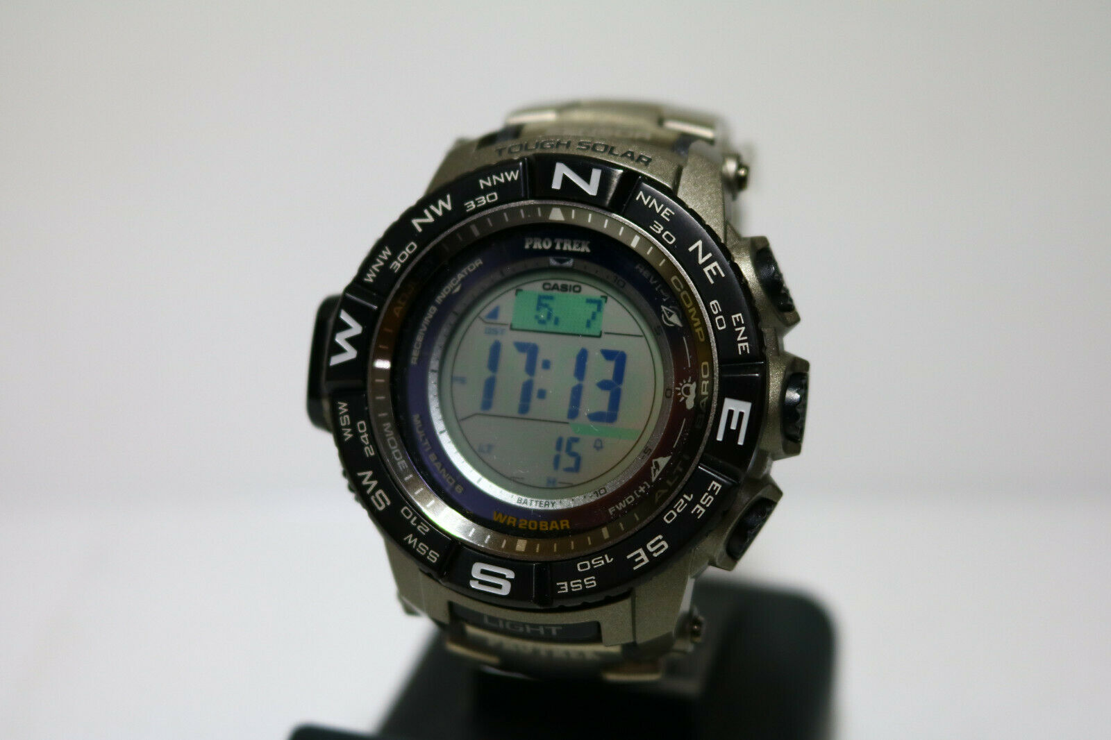 Casio PRW-3500T-7ER Pro Trek Titan Armbanduhr Solar Funk Digital Höhen ...