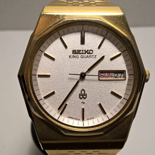 FS: Vintage Gold Seiko King Quartz 5856-8080 Watch with NOS Bracelet ...