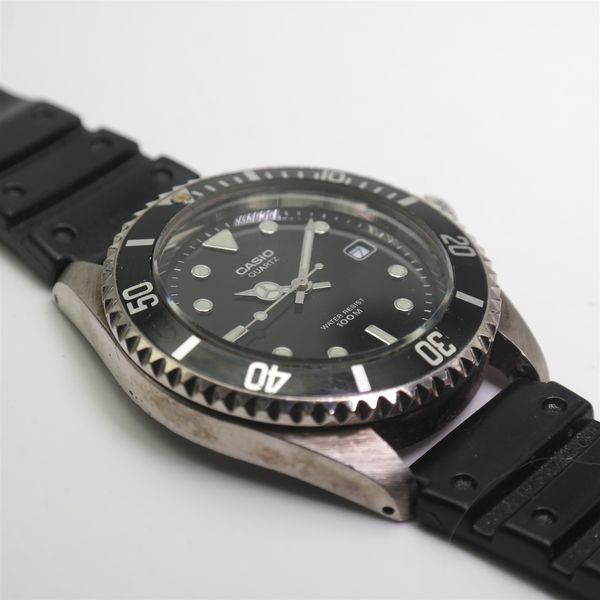 Men's CASIO 43mm Dive watch MTD-1010 W/ New Battery Diving Submariner ...