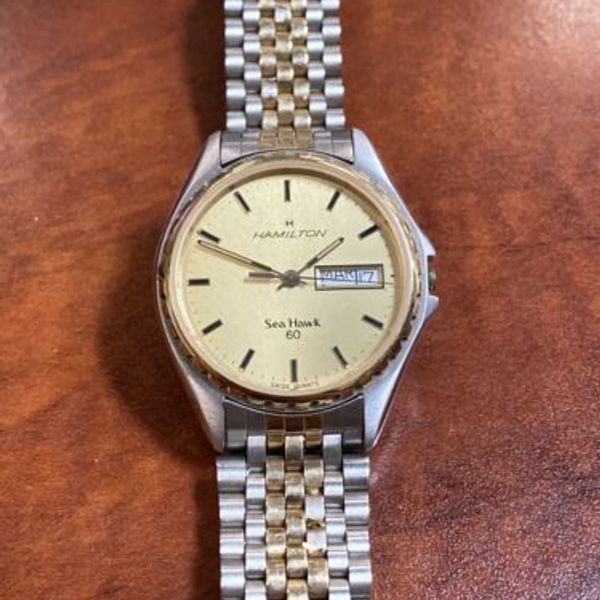 VINTAGE SWISS HAMILTON SEA HAWK 60 QUARTZ MENS WATCH - AS IS *7 ...