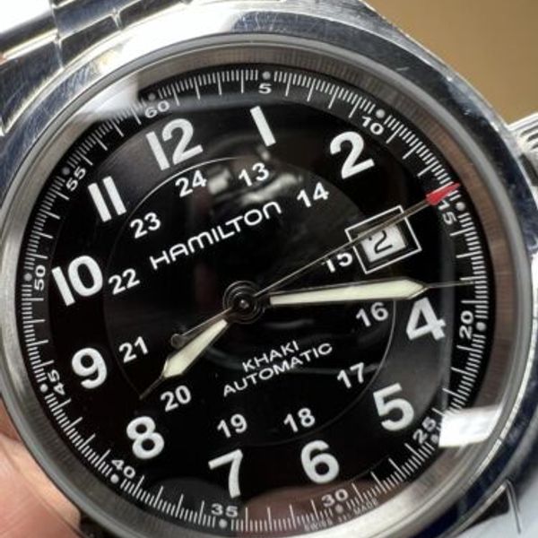 Hamilton Khaki H705450 Automatic Watch Black 42mm Stainless Steel Men's ...