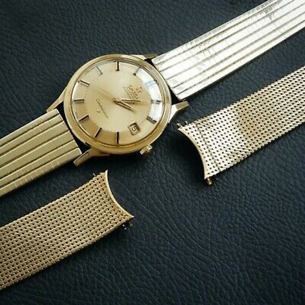 OMEGA Constellation Deluxe 18k 750 Solid Gold Milanese Strap Bracelet ...